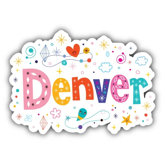 DOPASTICKER Denver City Usa Decorative Label Sticker Decal Phone Decal ...