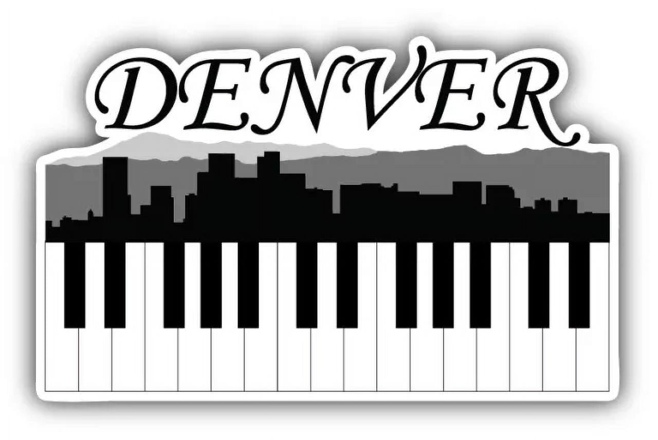 DOPASTICKER Denver Music City Sticker Decal Phone Decal Water Bottle ...