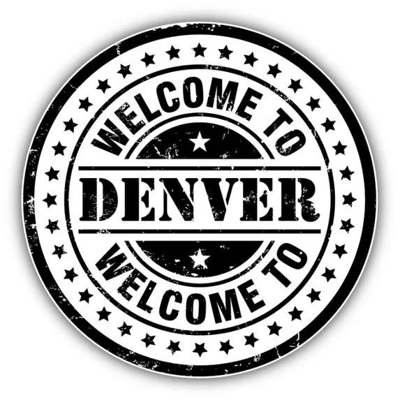 DOPASTICKER Denver Travel Welcome Stamp Sticker Decal Phone Decal Water ...