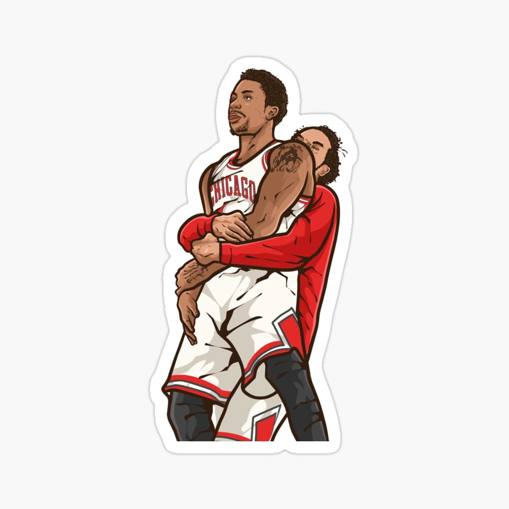 DOPASTICKER Derrick Rose And Joakim Noah Game Winner Celebration - Hot ...
