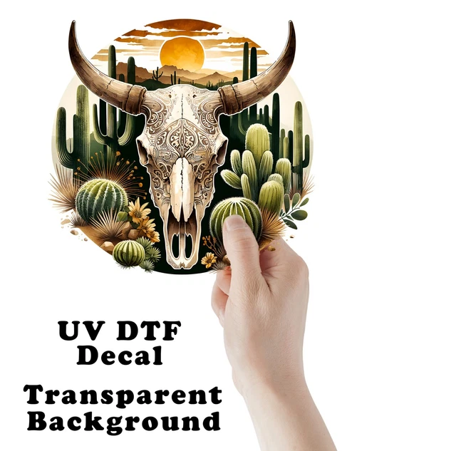 DOPASTICKER Desert Cow Skull Sticker - Design Preview Only Decorative ...
