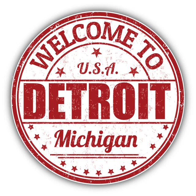 DOPASTICKER Detroit City Usa Welcome Sticker Decal Phone Decal Water ...