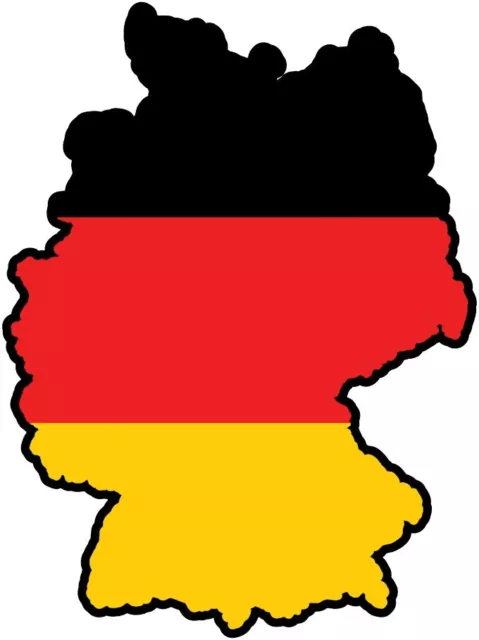 DOPASTICKER Deutschland Germany Silhouette Map Flag Sticker Phone Decal ...