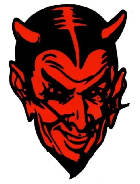 DOPASTICKER Devil Face Sticker Laptop Sticker Window Sticker Hard Hat ...