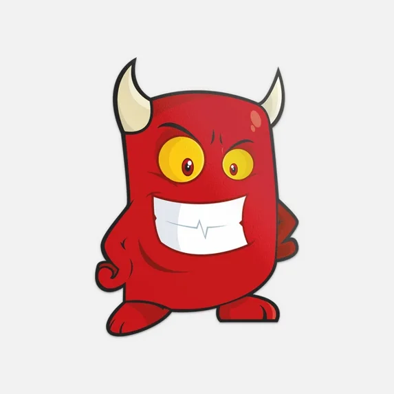 DOPASTICKER Devil Zombie Cartoon Sticker Decal Phone Decal Water Bottle ...