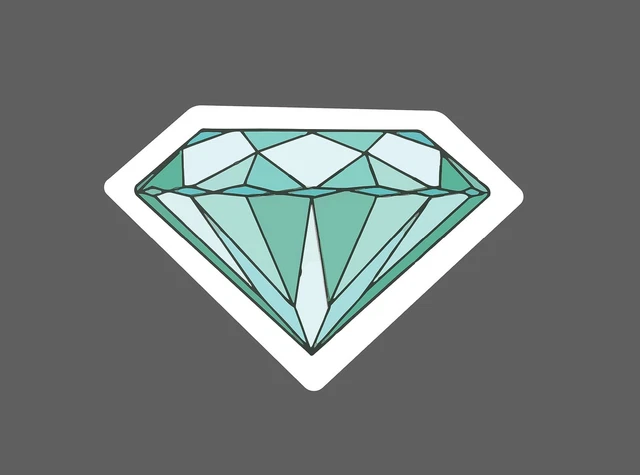 DOPASTICKER Diamond Sticker Gem Mineral Sticker Phone Sticker, Latop ...