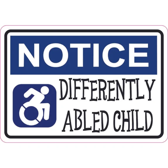 DOPASTICKER Differently Abled Child Sticker Phone Sticker, Latop ...