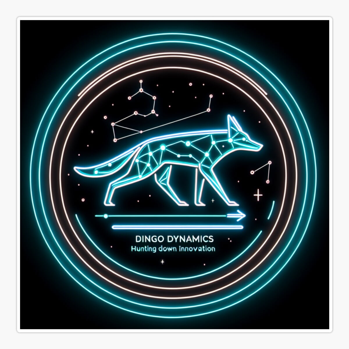 DOPASTICKER Dingo Dynamics Hunting Down Innovation. Sticker, Phone ...