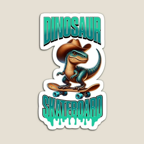 DOPASTICKER Dinosaur Skboard, Five A Saurus Sticker, 4444 Phone Sticker ...