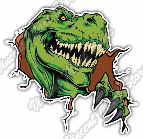 DOPASTICKER Dinosaur Tyrannosaurus T-Rex T. Rex Jurassic Cartoon ...