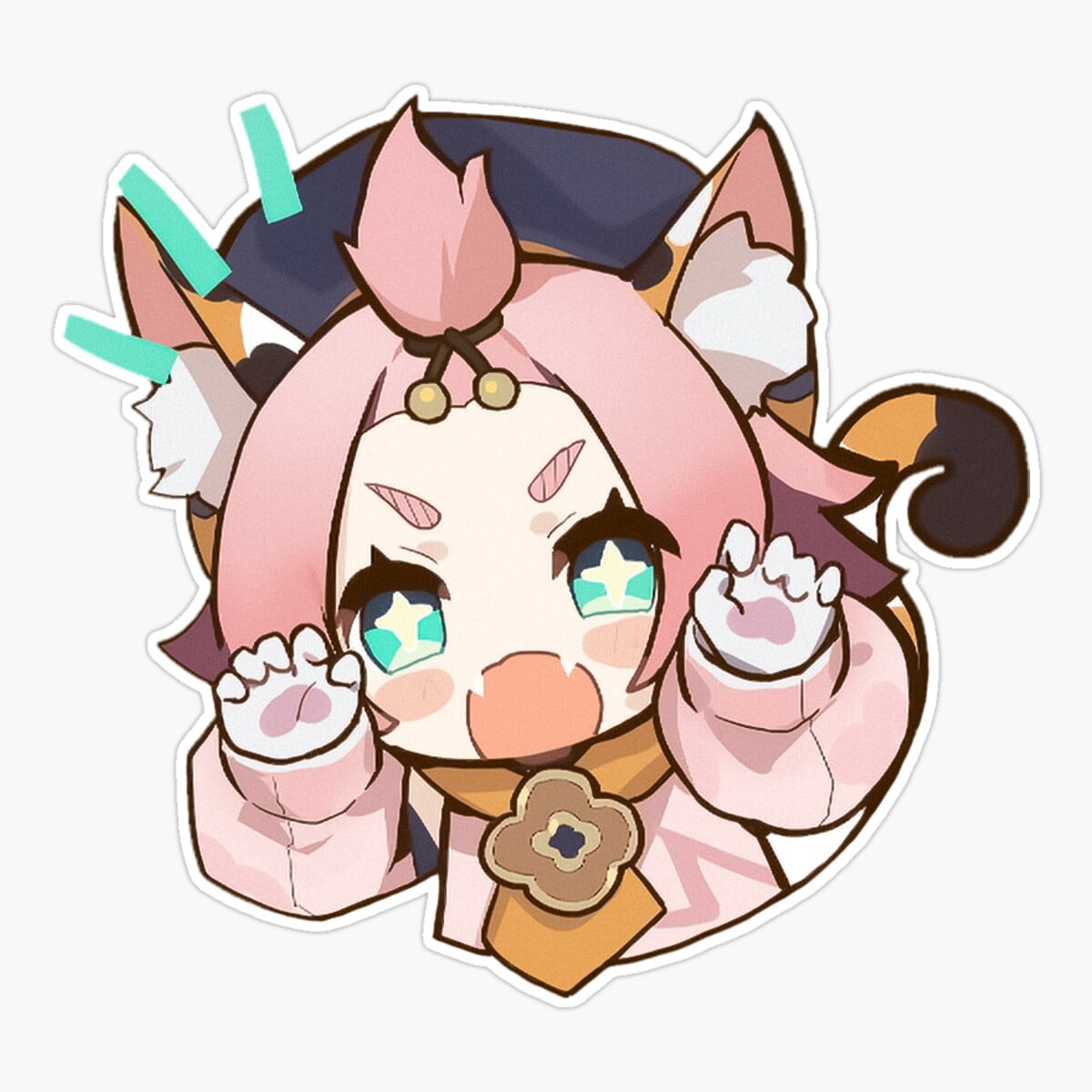 DOPASTICKER Diona, Genshin Impact Sticker Rawr Sticker, Phone Sticker ...