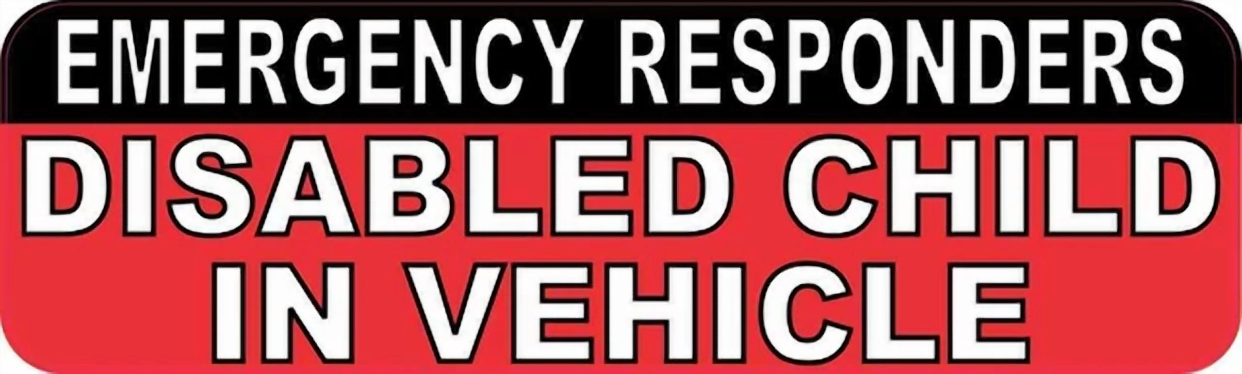 DOPASTICKER Disabled Child In Sticker Emergency Car Sticker Phone ...