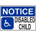 DOPASTICKER Disabled Child Sticker Door Sticker Wall Handicap Notice ...