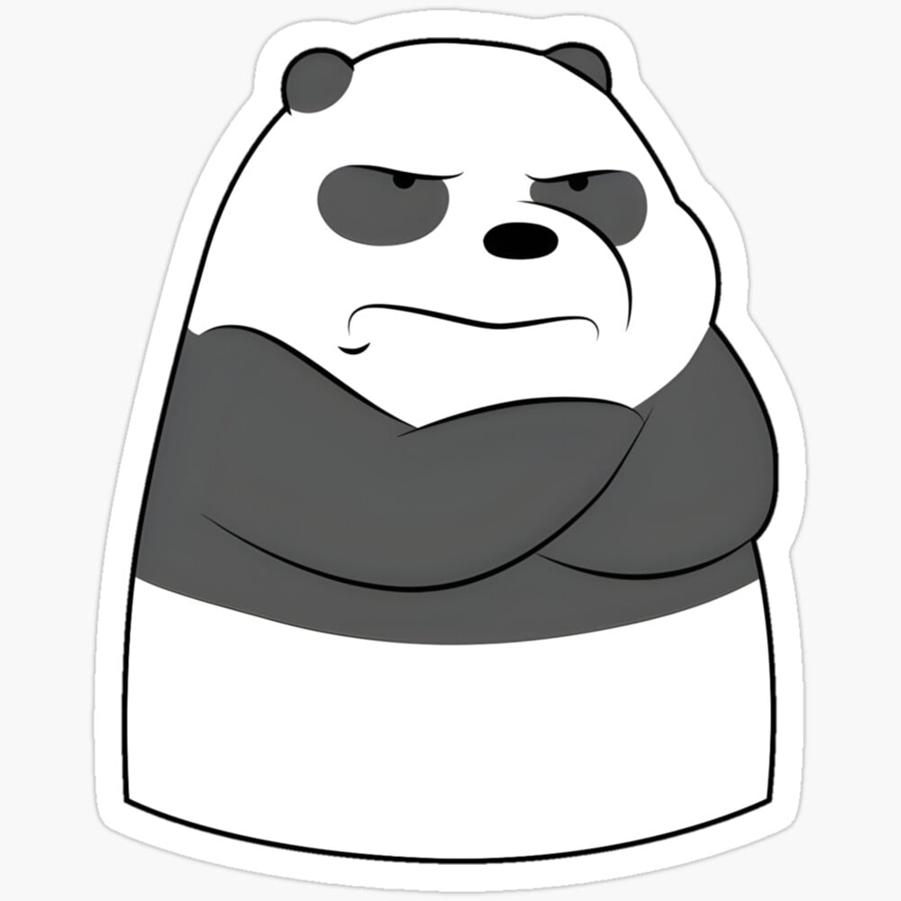 DOPASTICKER Disappointed Panda Sticker Phone Sticker, Latop Sticker ...