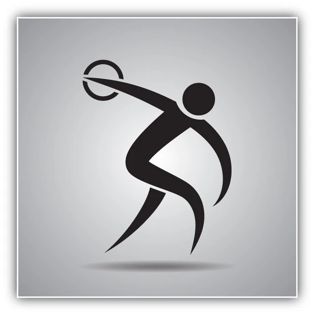 DOPASTICKER Discus Throw Sport Icon Sticker Decal Phone Decal Water ...