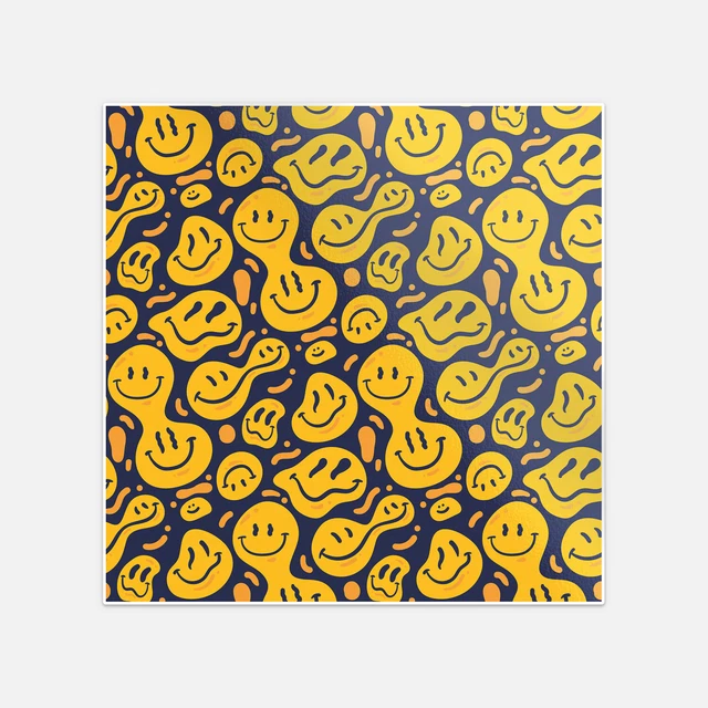 DOPASTICKER Distorted Smiley Pattern Sticker Decal Phone Decal Water ...