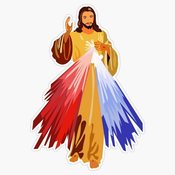 DOPASTICKER Divine Mercy Sticker, Phone Sticker Water Bottle Sticker ...