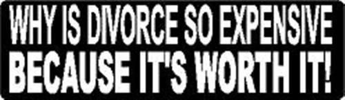 DOPASTICKER Why Is Divorce So Expensive Because It'S Worth It ! Sticker ...