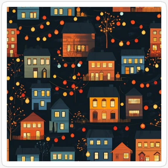 DOPASTICKER Diwali Enchanted Homes Sticker Phone Decal Water Bottle ...