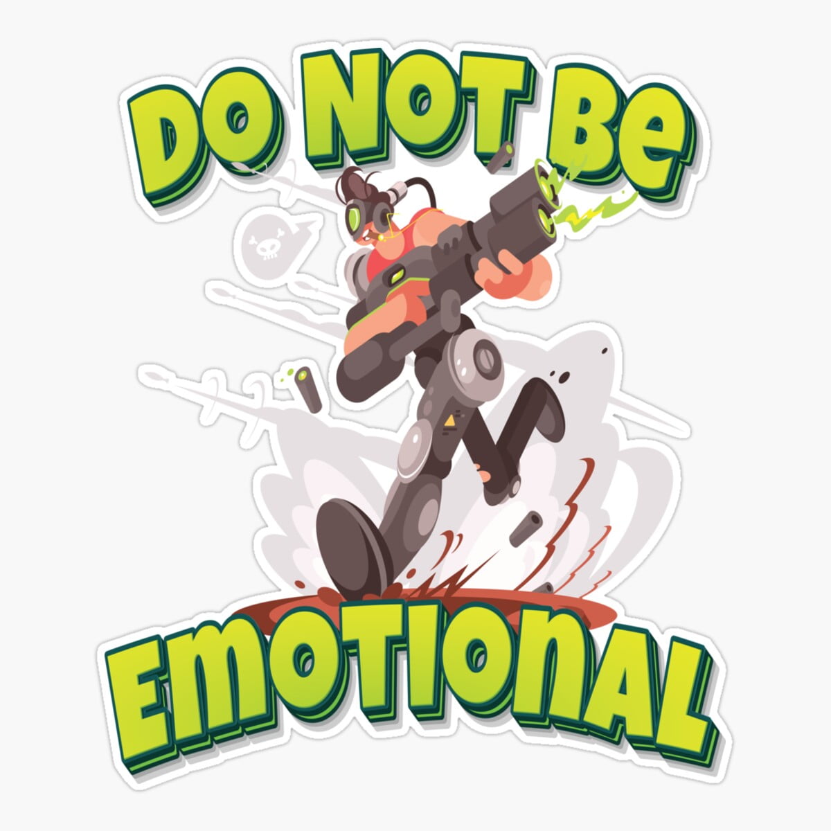 DOPASTICKER Do Not Be Emotional Sticker, Phone Sticker Water Bottle ...