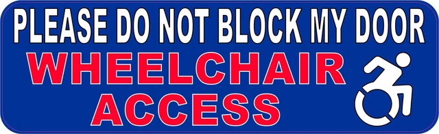 DOPASTICKER Do Not Block Door Wheelchair Access Sticker Phone Sticker ...