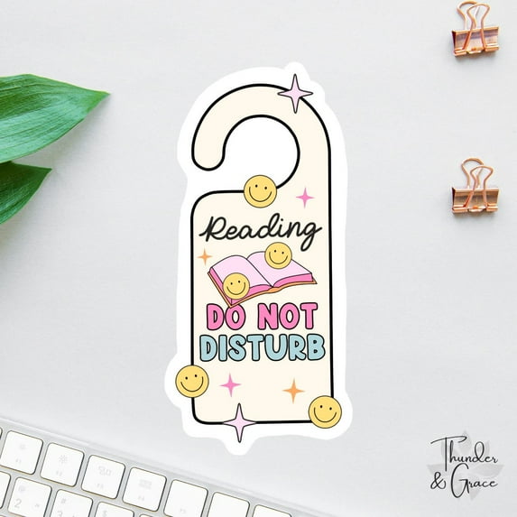 DOPASTICKER Do Not Disturb Reading Sticker, Bookish Sticker ...