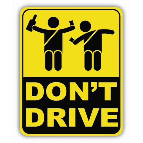 DOPASTICKER Do Not Drive Drunken Warning Sticker Decal Phone Decal ...