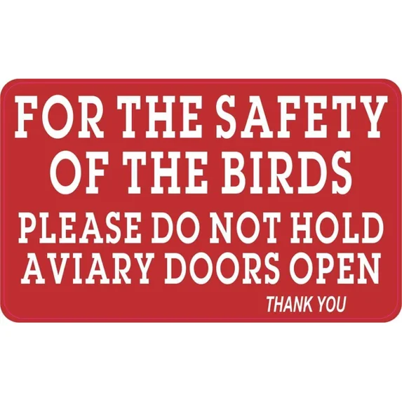 DOPASTICKER Do Not Hold Aviary Doors Open Sticker Zoo Animal Sticker ...