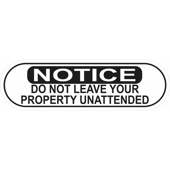 DOPASTICKER Do Not Leave Property Unattended Sticker Phone Sticker ...
