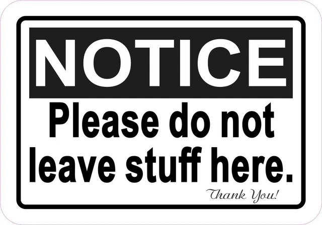 DOPASTICKER Do Not Leave Stuff Here Sticker Phone Sticker, Latop ...
