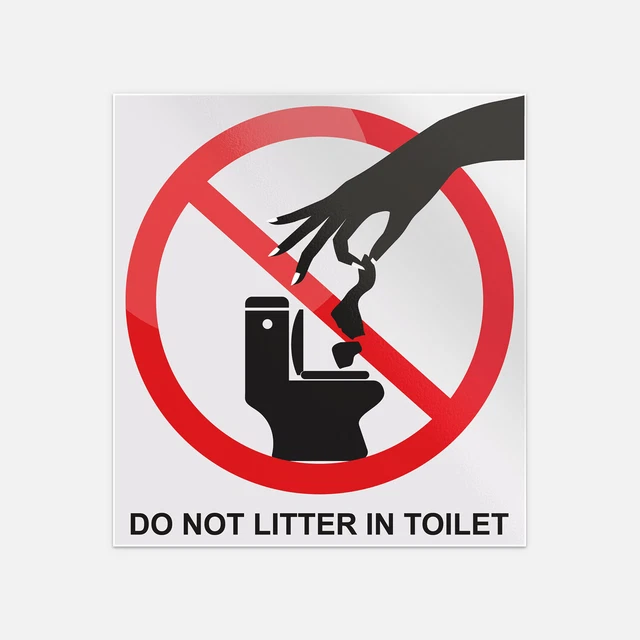 DOPASTICKER Do Not Litter In Toilet Sticker Decal Phone Decal Water ...