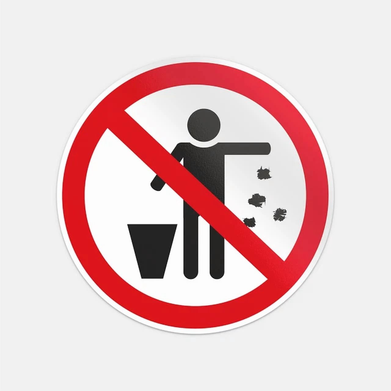 DOPASTICKER Do Not Litter Prohibition Sticker Decal Phone Decal Water ...