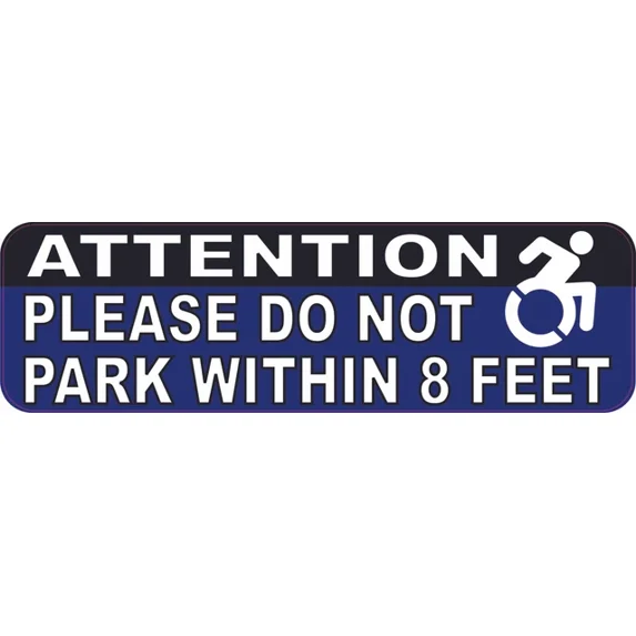DOPASTICKER Do Not Park Within 8 Feet Wheelchair Sticker Phone Sticker ...