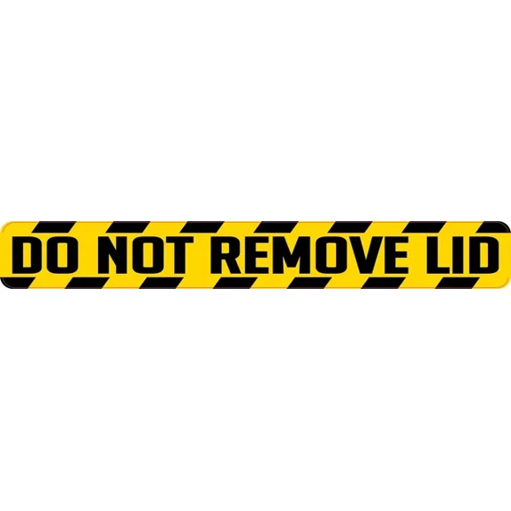 DOPASTICKER Do Not Remove Lid Sticker Container Label Caution Sticker ...