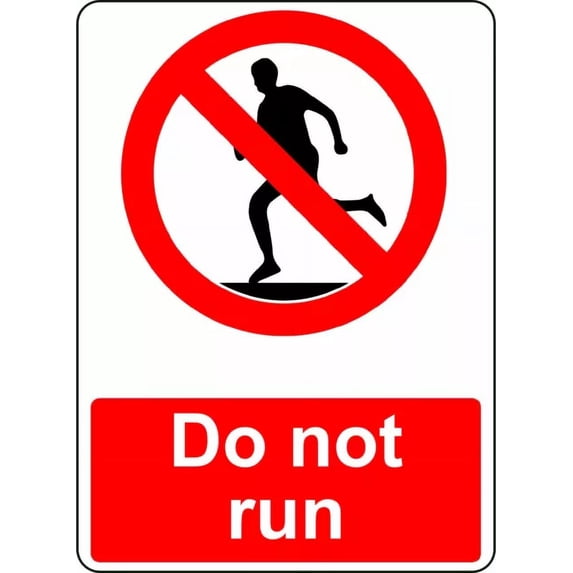 DOPASTICKER Do Not Run Osha Decal Safety Sign Usa Made Decorative ...