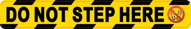 DOPASTICKER Do Not Step Here Sticker Phone Sticker, Latop Sticker ...