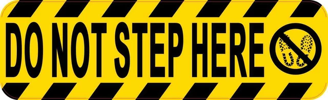 DOPASTICKER Do Not Step Here Sticker Phone Sticker, Latop Sticker ...
