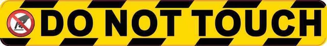 DOPASTICKER Do Not Touch Sticker Business Sticker Caution Glass Sticker ...