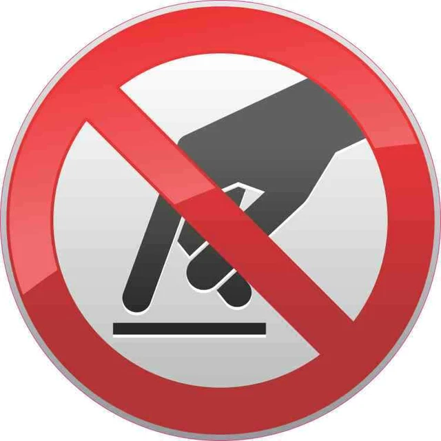 DOPASTICKER Do Not Touch Sticker Safety Sticker Caution Wall Sticker ...