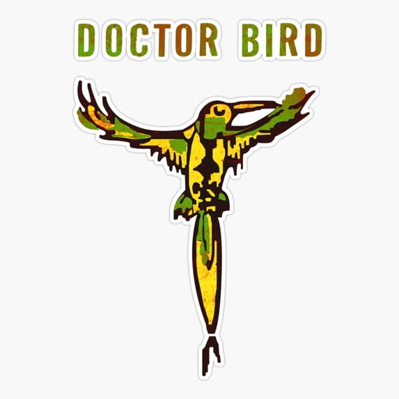 DOPASTICKER Doctor Bird Reggae Label Sticker, Phone Sticker Car Sticker ...