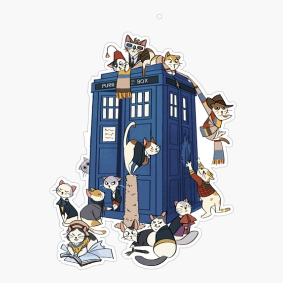 DOPASTICKER Doctor Cat Sticker, Phone Sticker Water Bottle Sticker Car ...