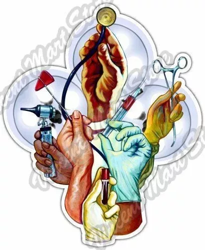 DOPASTICKER Doctor Hospital Medical Syringe Nurse Car Sticker Decal ...