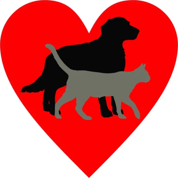 DOPASTICKER Dog And Cat Heart Sticker Cup Car Stickers Animal Sticker ...