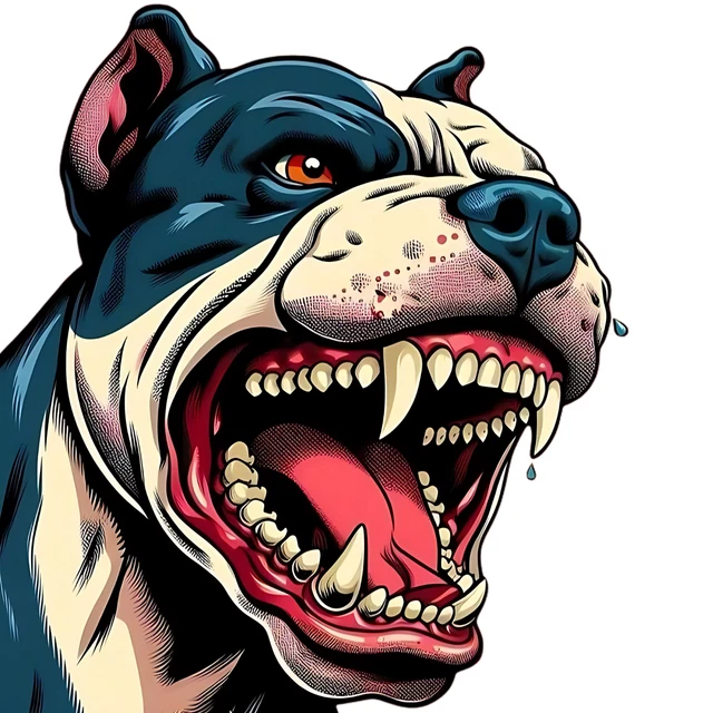 DOPASTICKER Dog Attack Vicious Street Art Urban Edgy Hip Hop Grunge ...