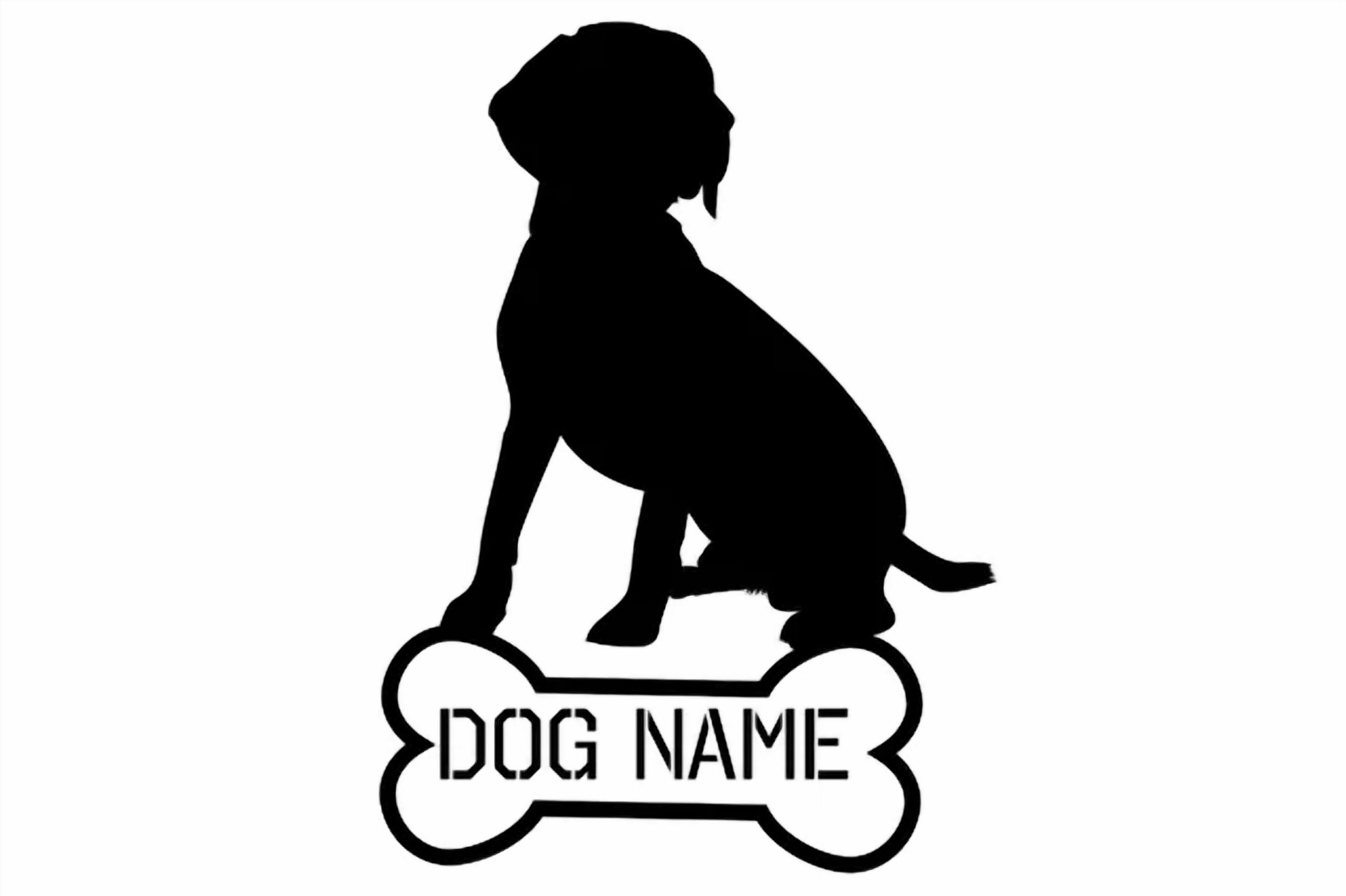 DOPASTICKER Dog Car Sticker With Desired Name Personalizable Phone ...