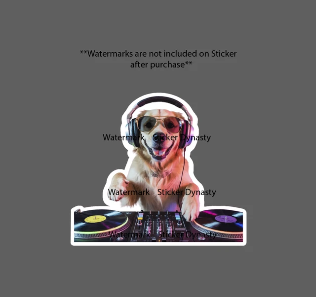 DOPASTICKER Dog Dj Sticker Music Club Rave Sticker Phone Sticker, Latop ...