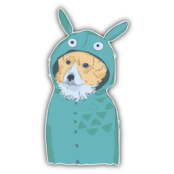 DOPASTICKER Dog Furry Art Animal Sticker Decal Phone Decal Water Bottle ...