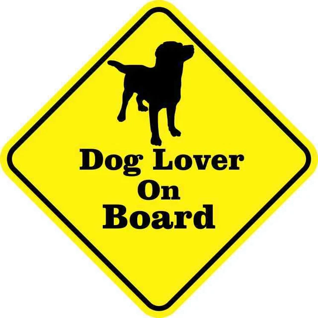 DOPASTICKER Dog Lover On Board Sticker Phone Sticker, Latop Sticker ...