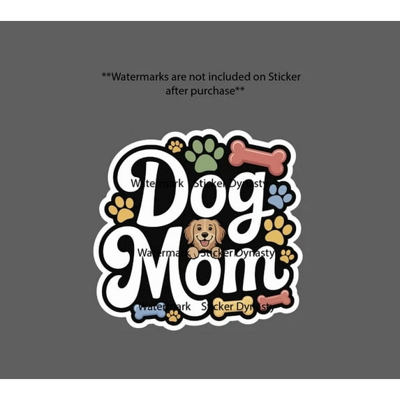 DOPASTICKER Dog Mom Sticker Pet Animal Friend Family Bone Paw Sticker ...
