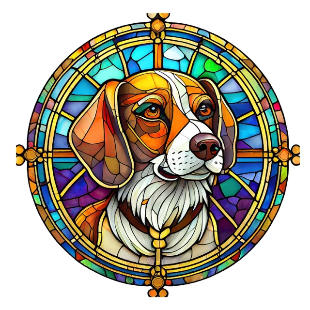 DOPASTICKER Dog Sticker Colorful Mosaic Rainbow Vivid Rainbow Cute ...